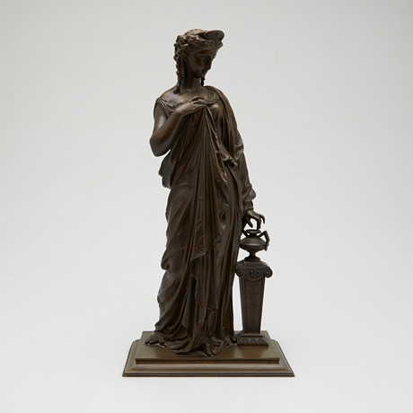 THÉODORE DORIOT (1829-1937). female figure in antique Greek style ...