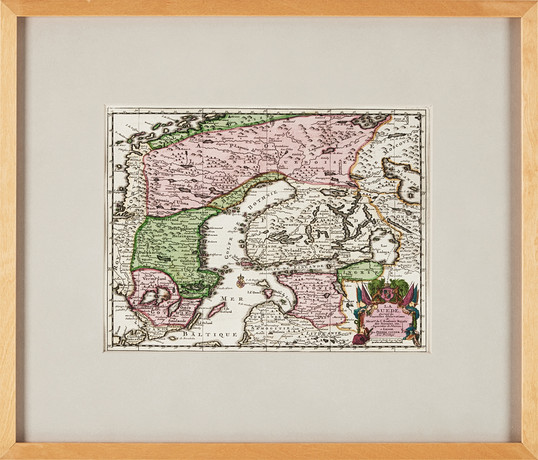 VAN DER AA, KARTA ÖVER DET SVENSKA RIKET, CA 1700. Böcker, Kartor ...