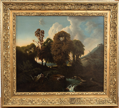 T.H. 1857. LANDSCAPE WITH STREAM. Art - Paintings - Auctionet