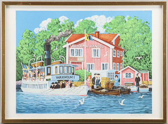 BERT HÅGE HÄVERÖ. Lithograph in colours 183/450, signed. Art ...