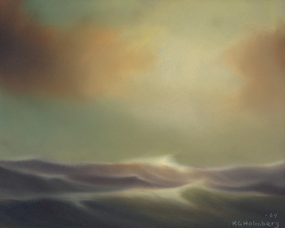 KARL-GUSTAF HOLMBERG. “Storm, North Sea”, oil on panel, signed and ...