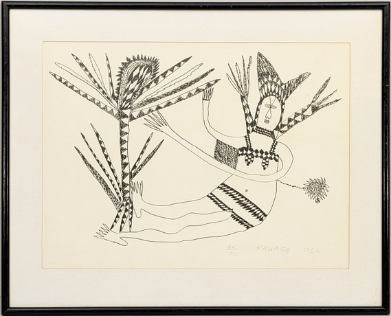 MATHIAS KAUAGE (1944-C.2003). Lithograph, Man and plant, signed, dated ...