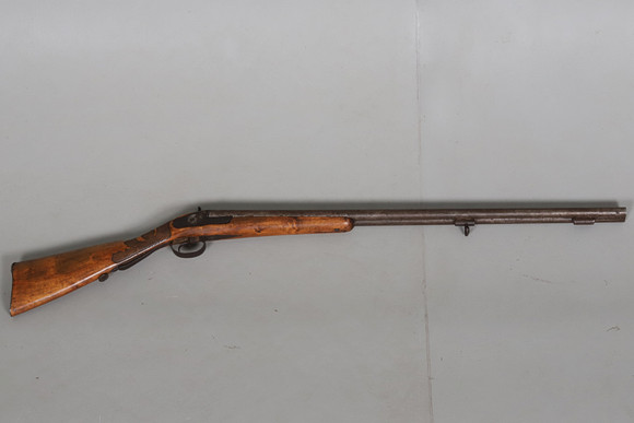 A double-barrelled slingshot rifle, 19th century. Weapons & Militaria ...