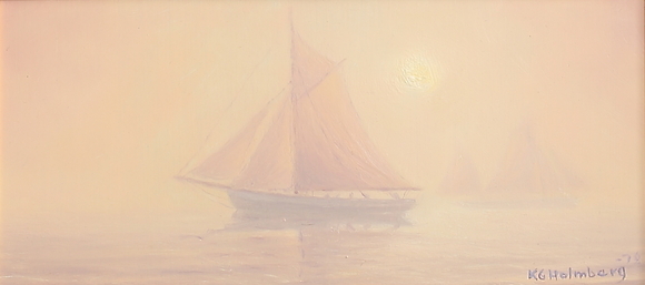 KARL GUSTAV HOLMBERG. Sailboats at sea, oil on Board, signed and dated -70. Art - Paintings ...