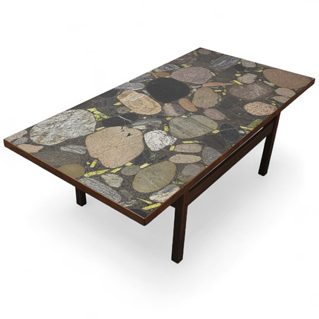 ERLING VIKSJÖ (NORGE, 1910-1971). soffbord, "Conglo" Design, Bruksbo ...
