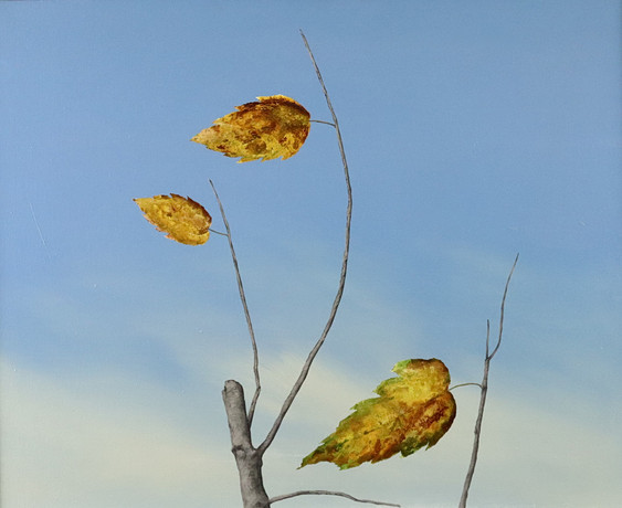 LIESE, ROLF. Herbstblätter, 1976, Collage, Papier/Acryl auf Leinwand ...