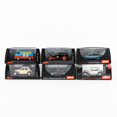 MODEL CARS, 6 pcs, Shuco Limited Edition. Toys - Model cars - Auctionet