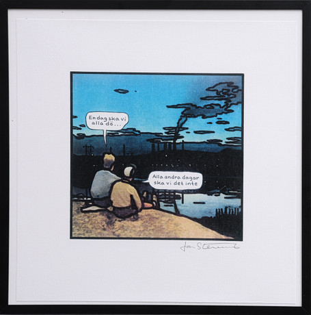 JAN STENMARK. "EN DAG SKA VI ALLA DÖ...". Konst - Grafik - Auctionet