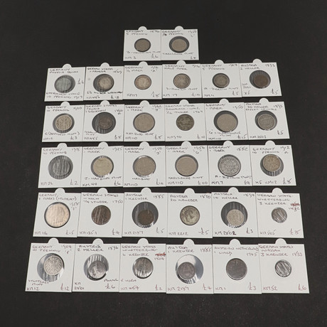 GERMANY AND AUSTRIA: A COLLECTION TO INCLUDE 1 MARK AND OTHER ...