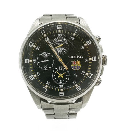 WRISTWATCH, SEIKO Chronograph, FC Barcelona, 40 mm, Quartz. Clocks ...