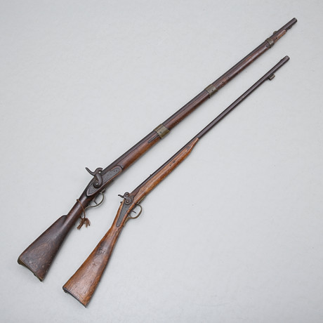 A set of two 19th century slingshot rifles. Weapons & Militaria - Guns ...