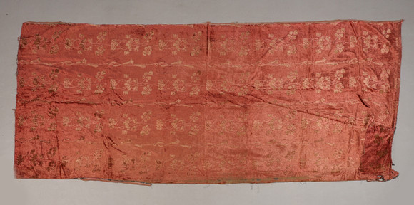A LATE VICTORIAN FIGURED CUT-VELVET CURTAIN (PORTIÈRE) PANEL, CIRCA ...