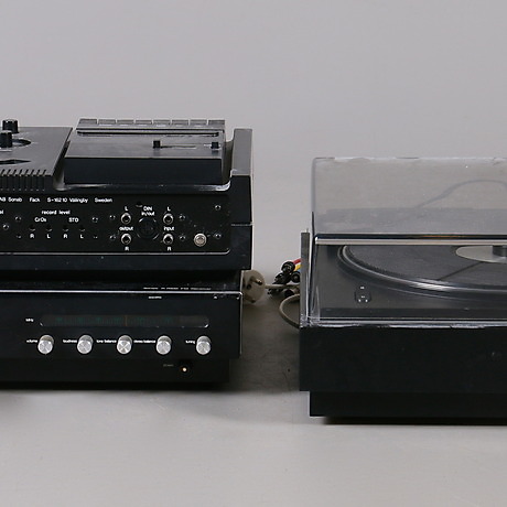 SKIVSPELARE, reciever samt kasettdäck, Sonab, 1900-talets andra hälft ...