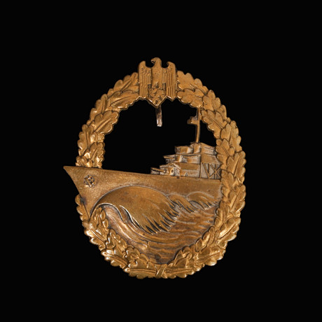 WW2 GERMAN DESTROYER WAR BADGE. Weapons & Militaria - Other - Auctionet