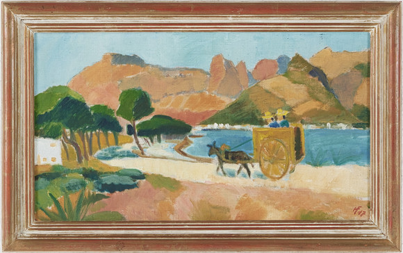 HARALD FREDRIKSON. The Road to Puerto Pollensa, oil painting on canvas ...