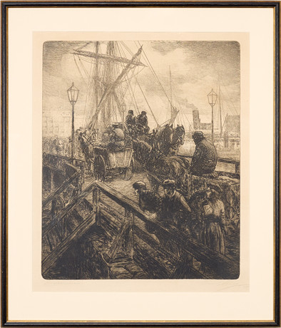 EMIL ÅBERG. Etsaus, ”Kungsholmsbron”. Taide - Grafiikka - Auctionet