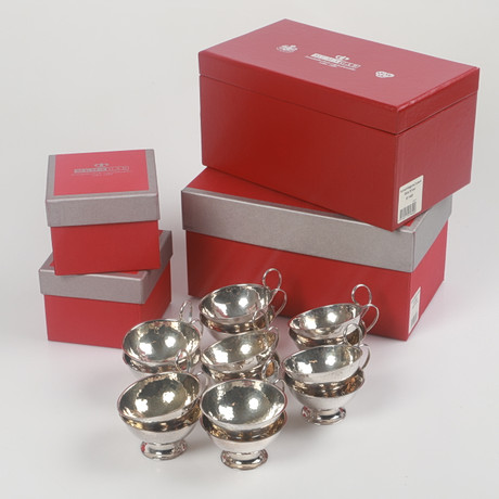 PUNCH MUGS, 14 pieces, silver, GAB, 1990s. Silver & Metals - Silver ...