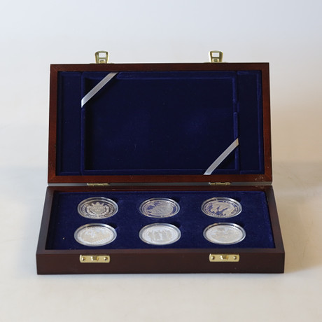 MYNT, 6 st, silver, Sveriges Historia, 2000. Mynt, Medaljer & Frimärken ...