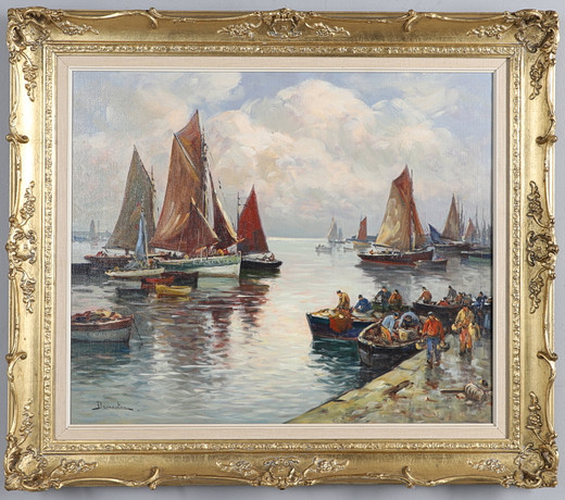EUGÈNE DEMESTER (1914-1984). CONCARNEAU, BRETAGNE. Art - Paintings ...
