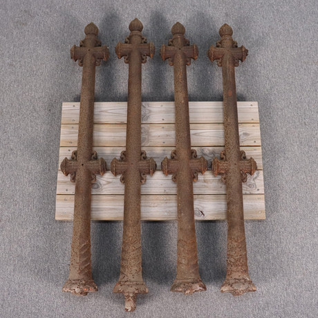 Fence posts, cast iron, 19th century, 4pcs. Garden & Architectural ...