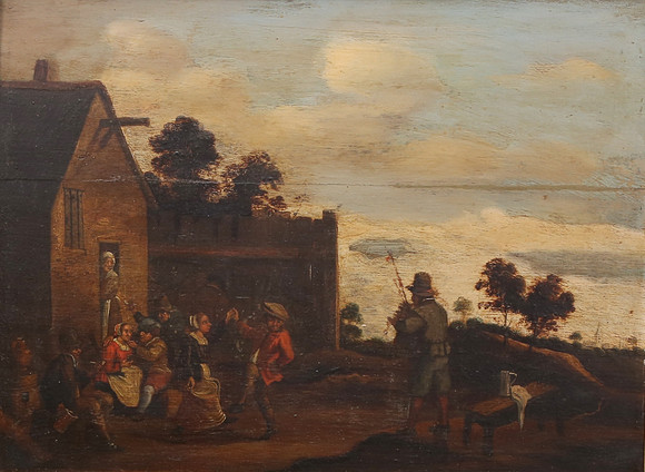 FLEMISH SCHOOL, PROBABLY 19TH CENTURY. Animated landscape. Art ...