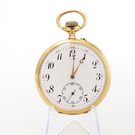 POCKET WATCH, gold 18K, weight 90 grams. Clocks & Watches - Pocket ...