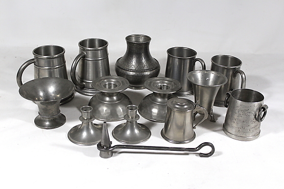 Pewterware, 14 pieces. Silver & Metals - Other metals - Auctionet