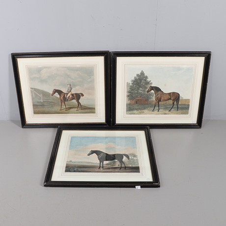 GEORGE TOWNLY STUBBS (BRITISH 1756-1815). After. THREE PRINTS OF HORSES ...
