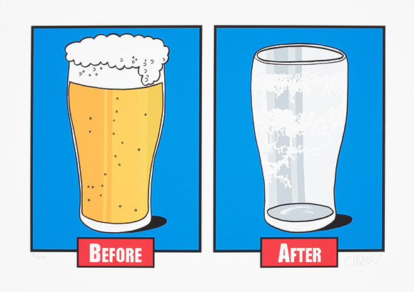 PETER THOEN. "Before after", signerad samt numrerad 55/200, gicleetruck ...