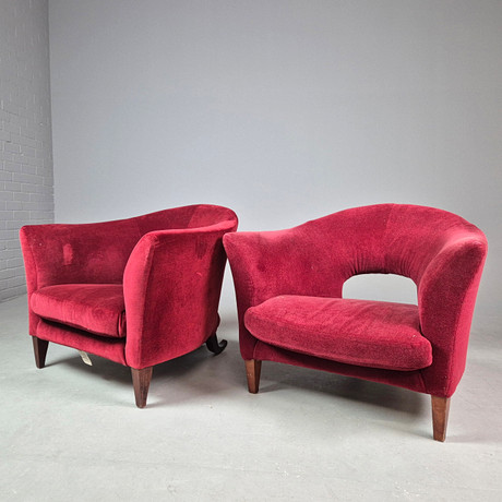 ATTRIBUTED TO NIGEL COATES TONGUE CHAIRS, A PAIR. Furniture - Armchairs ...