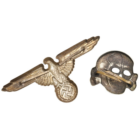 A SECOND WORLD WAR WAFFEN-SS CAP EAGLE AND SKULL. Weapons & Militaria ...