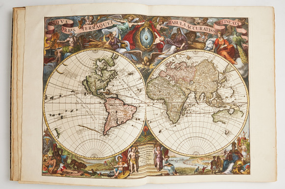 FINE ATLAS BY PIETER VAN DER AA, NOUVEAU THEATRE DU MONDE, Leiden 1713 ...