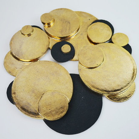 SOTIS FILIPPIDES CERAMIC WALL HANGING IN BLACK AND GOLD. Art - Other ...