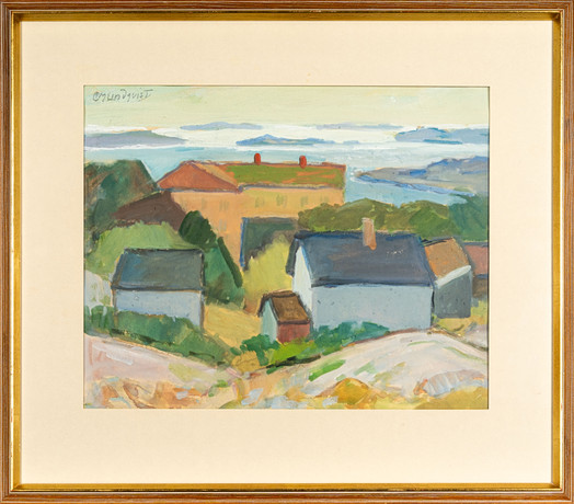 CARL MAGNUS LINDQVIST. Gouache på papper, Signerad. Konst - Måleri ...