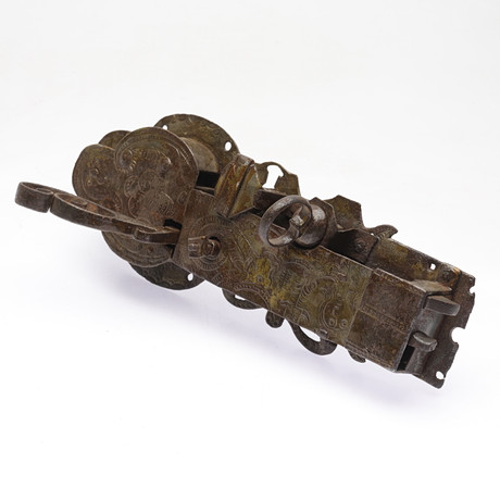 A baroque forged chamber lock, 16th/18th century. Silver & Metals ...