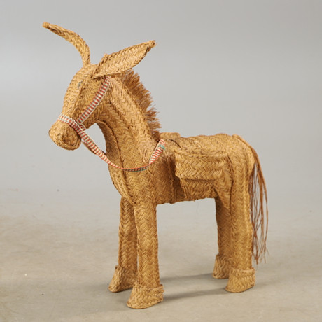 A wicker rattan donkey, second half of the 20th century. Miscellaneous ...