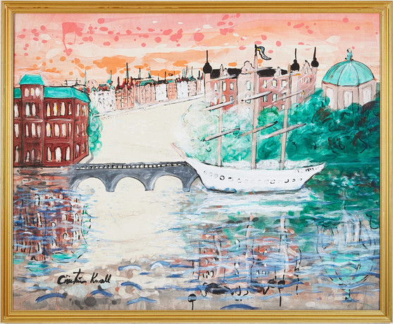 CHRISTINA KNALL. “Af Chapman”, signed, dated 2003 on verso, acrylic on ...