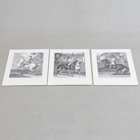 AFTER JOHANN ELIAS RIDINGER. 3 copper etchings, 19th/20th century. Art ...