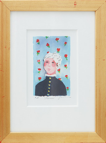 ANDERS HULTMAN. 3 pieces, portraits, color lithographs, signed and ...