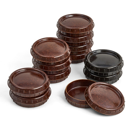 A set of 12 bakelite butter boxes, made for the German military ...
