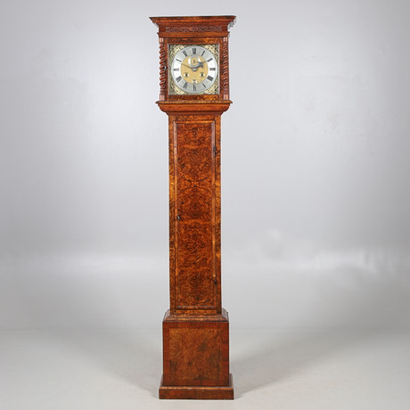 A LATE 17TH/EARLY 18TH CENTURY WALNUT LONGCASE CLOCK BY JOHN CLOWES ...