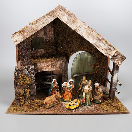 JULKRUBBA MED FIGURER, 1900-talets mitt. Övrigt - Övrigt - Auctionet
