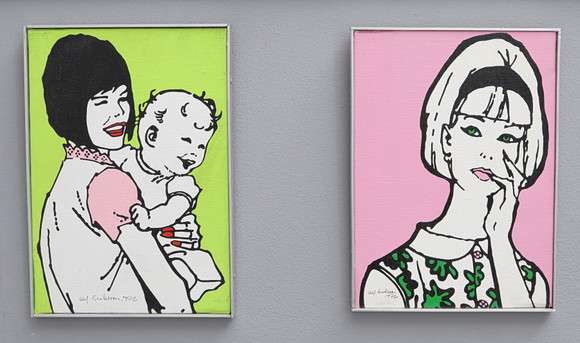 LEIF ERIKSSON (1939-2019). TWO “INSTANT PAINTINGS”, 1976, “WOMAN” AND ...