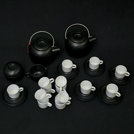 FRANCO POZZI 70'S COFFEE SET. Ceramics & Porcelain - European - Auctionet