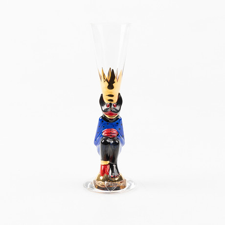 GUNNAR CYRÉN. Snap glass, “Nobel”, so called “Devil's Glass”, blue ...