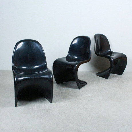 VERNER PANTON. Herman Miller. Uppsättning stolar/cantilever stol ...
