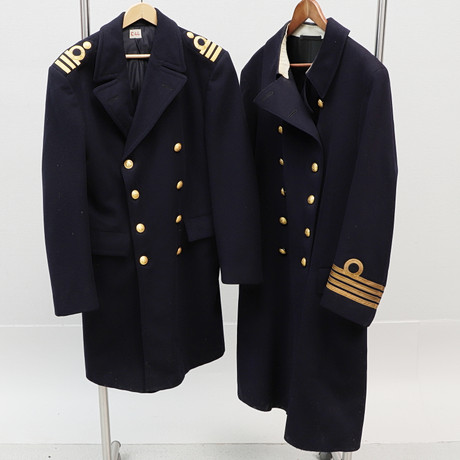 Two coats, Kapten& Commander-in-Chief, Swedish Navy, 20th century ...