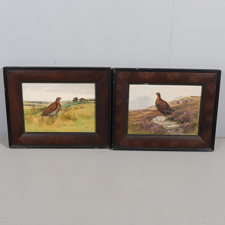 ALFRED OLIVER (1868-1943). PAIR OF PAINTINGS OF GROUSE. Art - Paintings ...