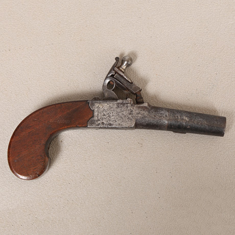 19TH CENTURY PERCUSSION BOX LOCK PISTOL. Weapons & Militaria - Guns ...
