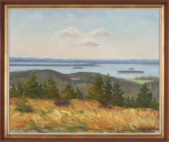 KARL BOHLIN. Coastal motif, oil on canvas, signed, Bergsjö. Art ...